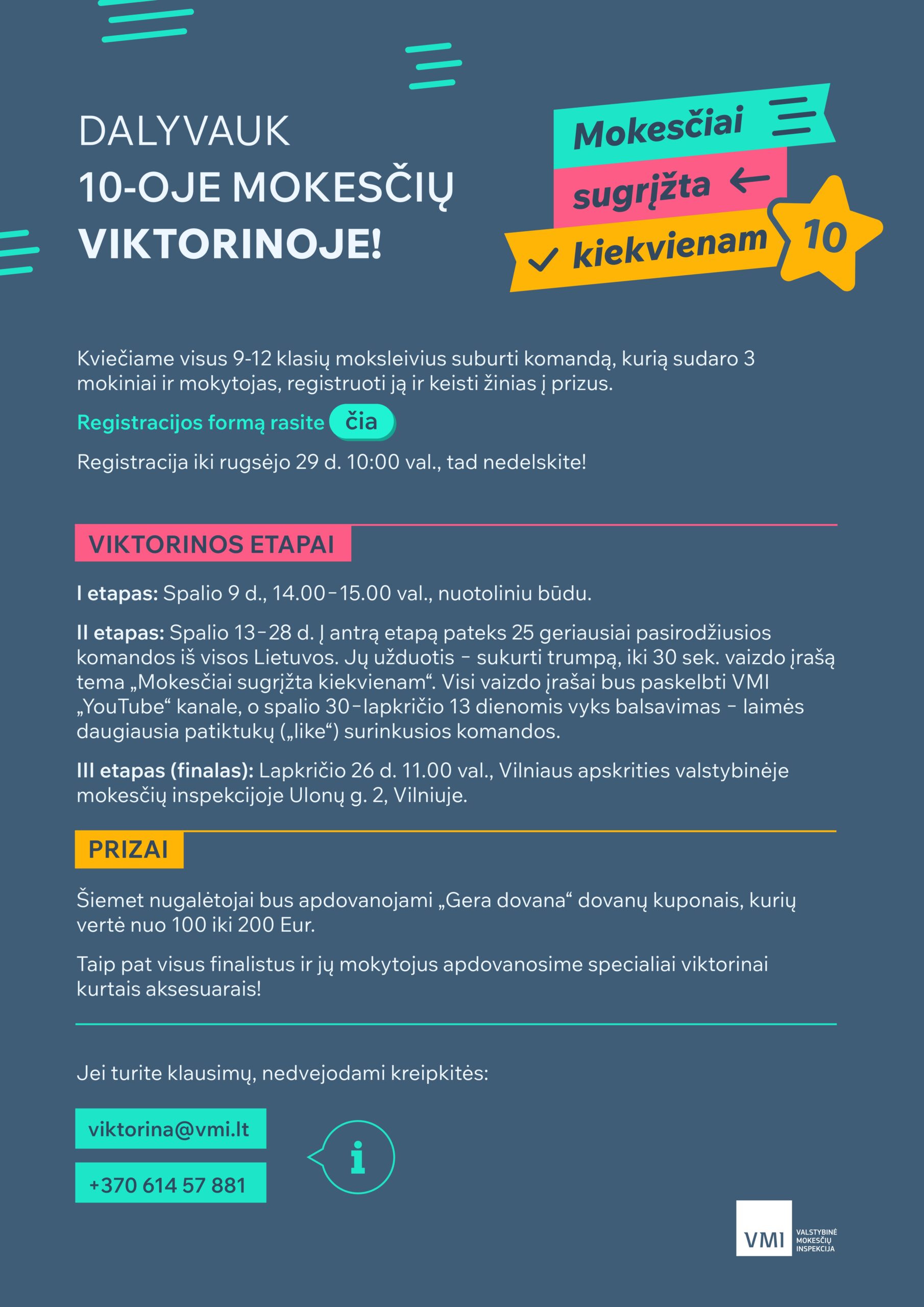 Moksleiviai kviečiami dalyvauti jau dešimtą kartą vykstančioje ...